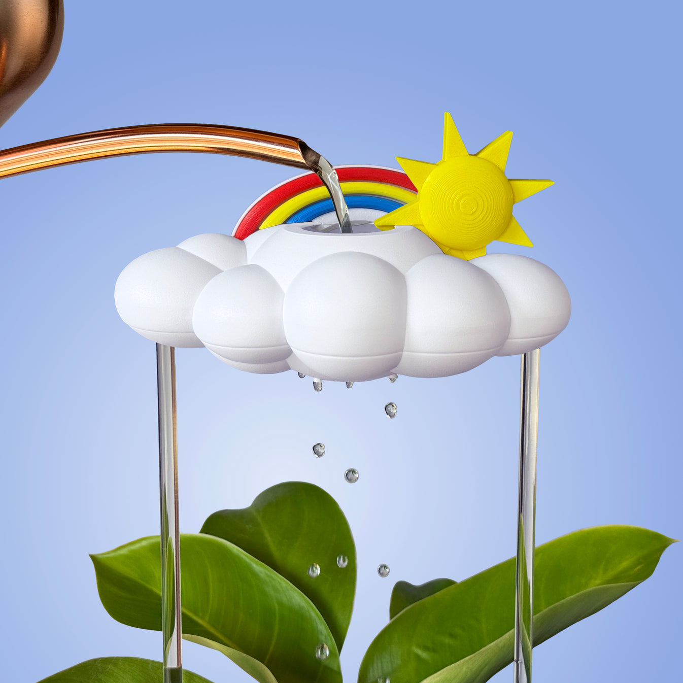 Original Dripping Rain Cloud with Sun and Rainbow Charms – The Cloud Makers