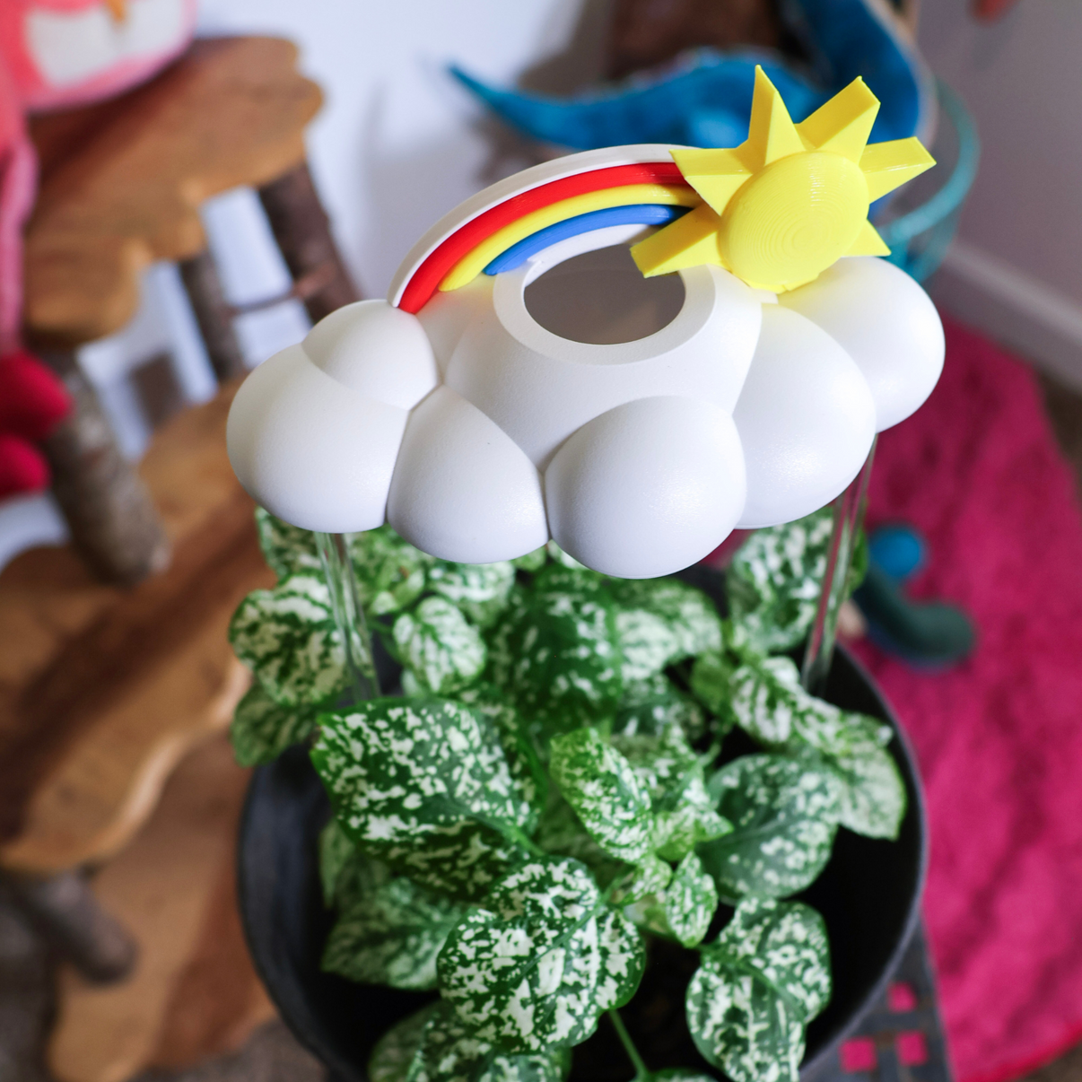 Original Dripping Rain Cloud with Sun and Rainbow Charms – The Cloud Makers